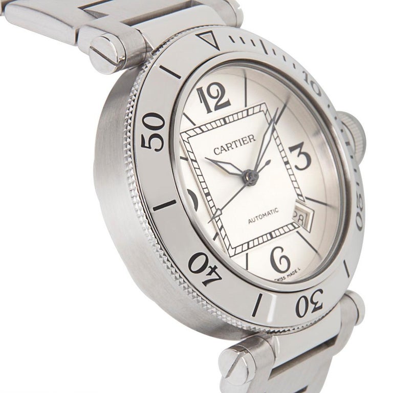 Cartier Pasha Seatimer W31080M7 Men's Watch in Stainless Steel For Sale at 1stDibs | cartier 049 ...