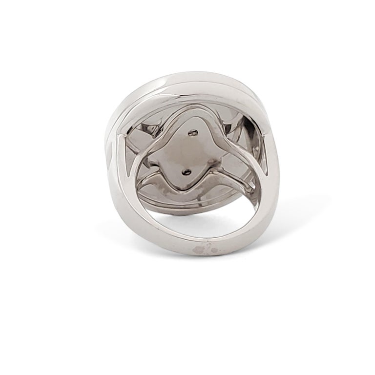 Cartier 'Pasha' White Gold Mother of Pearl and Diamond Ring at 1stDibs