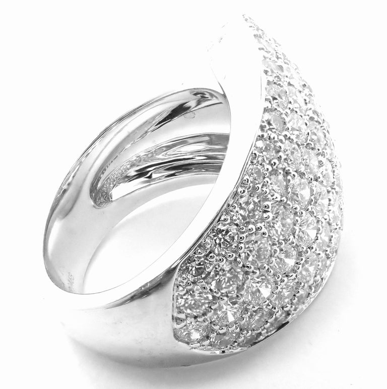 Cartier Pave Diamond White Gold Large Ring For Sale at 1stDibs