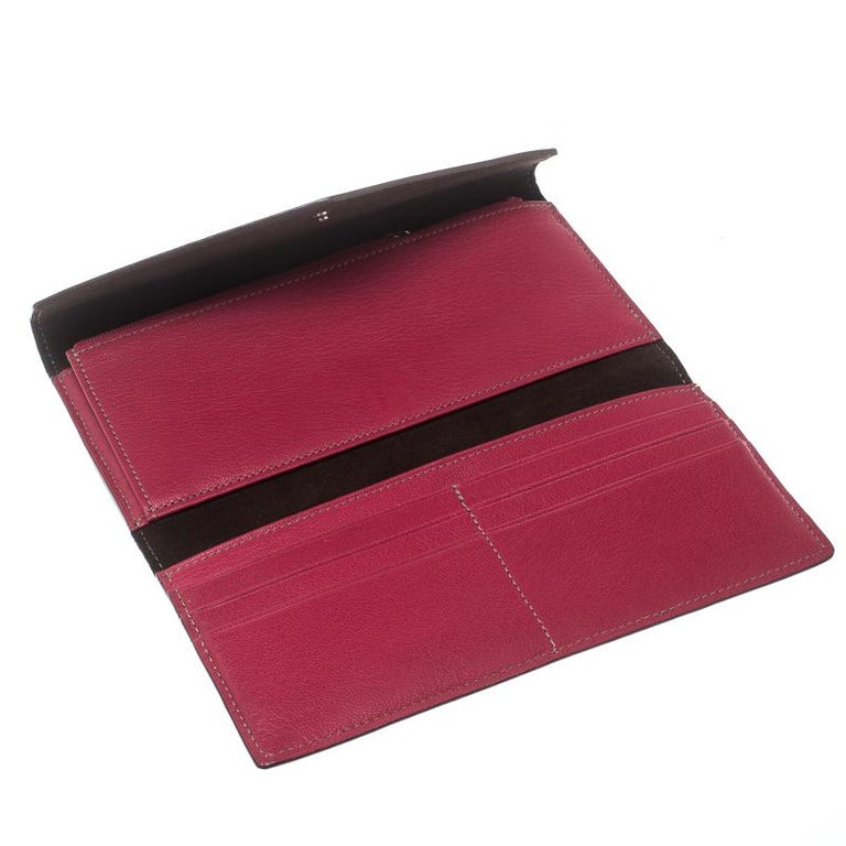 Cartier Pink Leather Les Must Envelope Trifold Wallet For Sale at 1stDibs