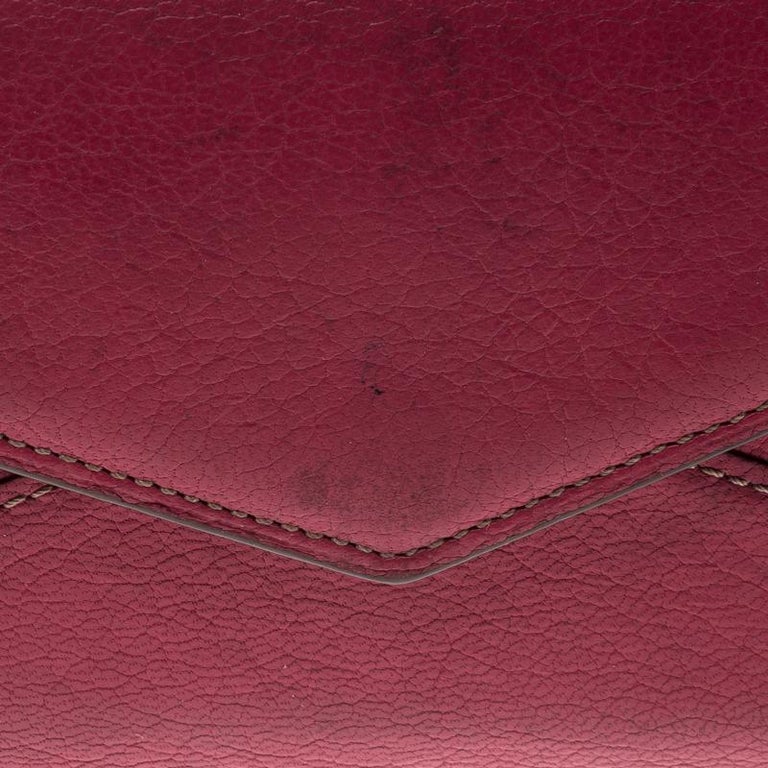 Cartier Pink Leather Les Must Envelope Trifold Wallet For Sale at 1stDibs
