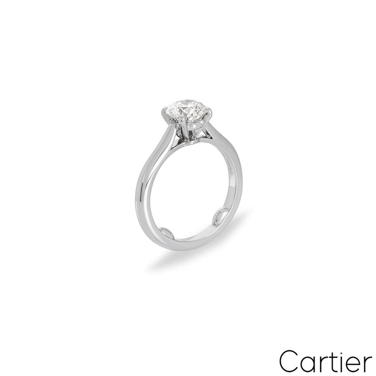 Cartier Platinum Diamond 1895 Solitaire Ring 1.16 ct G / VVS1 GIA ...