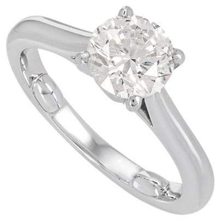 Cartier Platinum Diamond 1895 Solitaire Ring 1.16 ct G / VVS1 GIA ...
