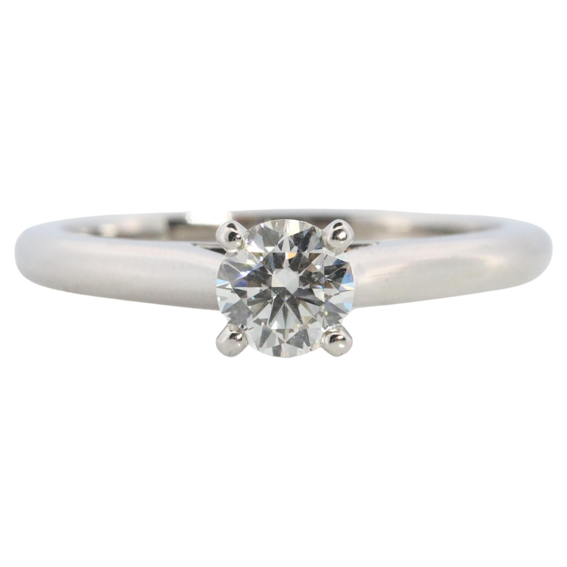 Cartier Platinum Diamond Solitaire ring. PT950 Cartier 1895 Engagement ...