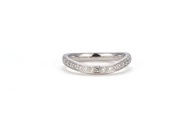 Cartier Platinum Trinity Ruban Single Row Wedding Band $4,350 Retail at ...