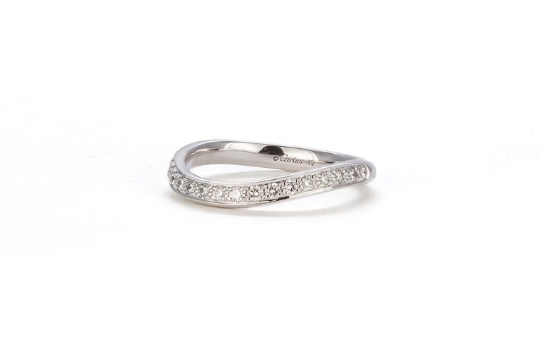 Cartier Platinum Trinity Ruban Single Row Wedding Band $4,350 Retail at ...