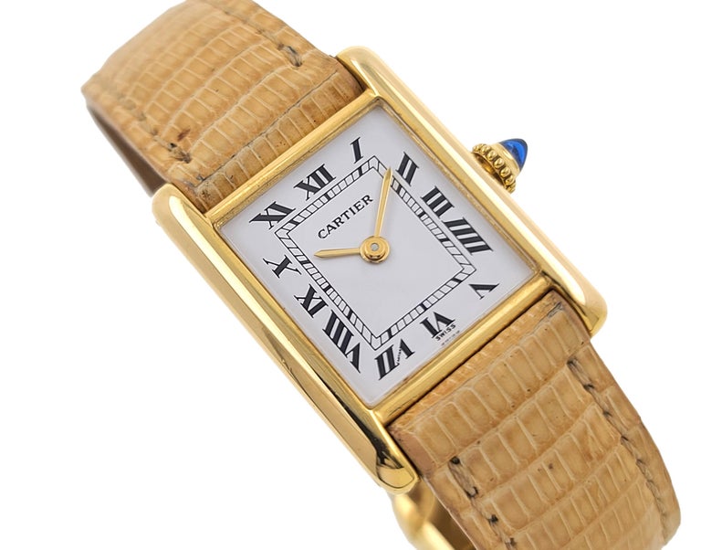 Cartier Rare Tank Louis Cartier New York LC 78087 Medium MM 18k 750 ...