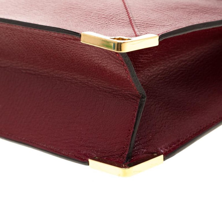 Cartier Red Leather Envelope Shoulder Bag For Sale at 1stDibs