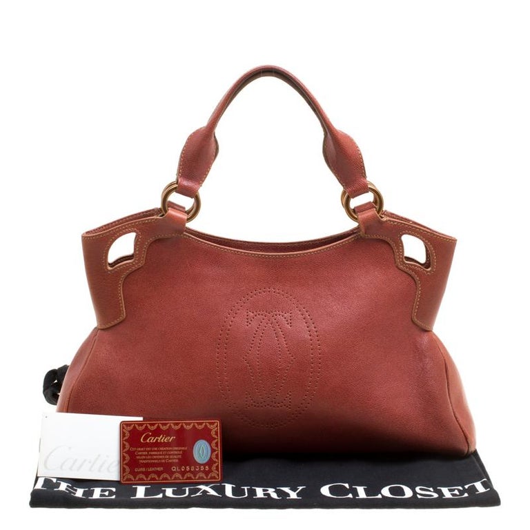 Cartier Red Leather Marcello de Cartier Tote For Sale at 1stDibs
