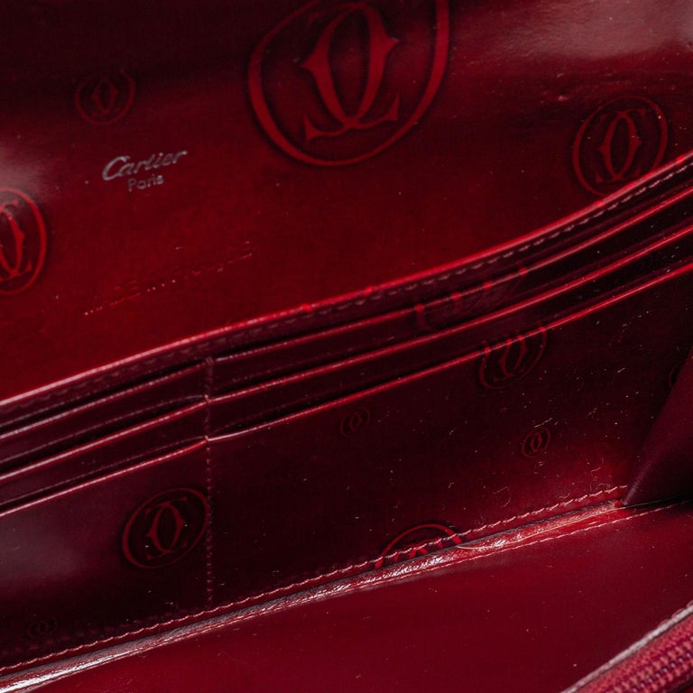 Cartier Red Patent Leather Happy Birthday Continental Wallet at 1stDibs