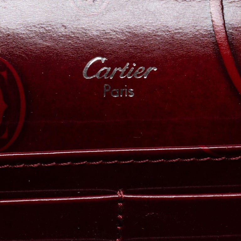 Cartier Red Patent Leather Happy Birthday Continental Wallet at 1stDibs