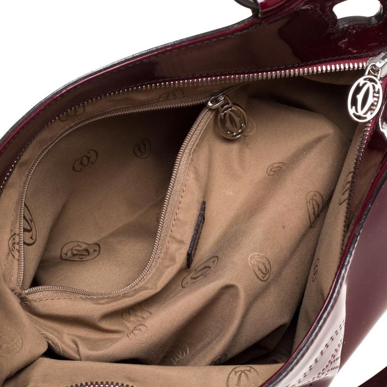 Cartier Red Patent Leather Small Marcello De Cartier Bag at 1stDibs