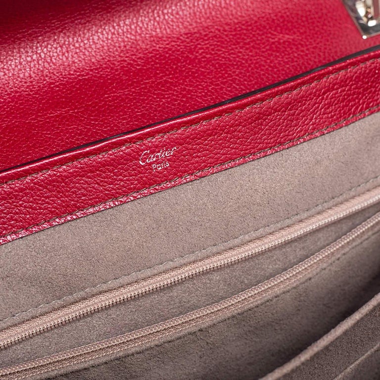 Cartier Red Patent Leather/Suede and Python Classic Feminine Line Chain ...