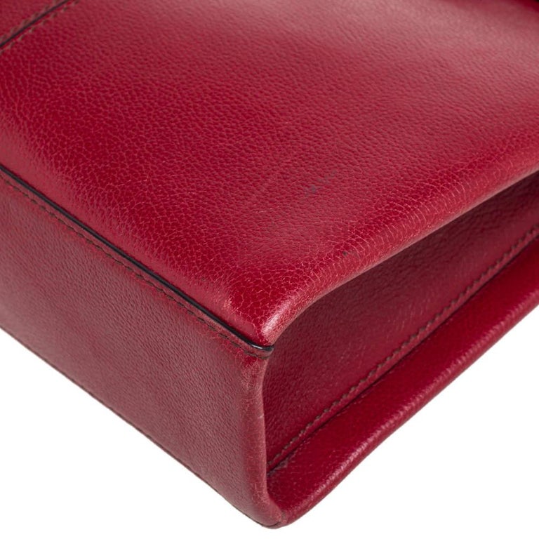 Cartier Red Patent Leather/Suede and Python Classic Feminine Line Chain ...