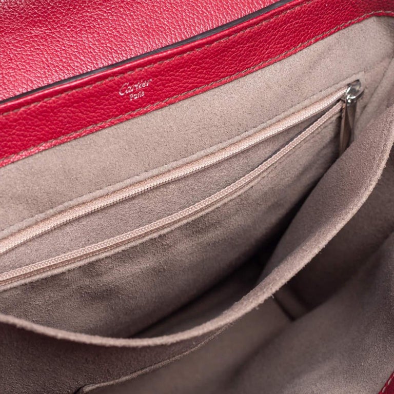 Cartier Red Patent Leather/Suede and Python Classic Feminine Line Chain ...