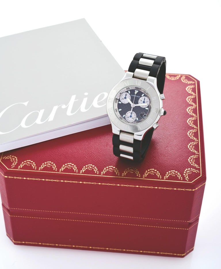 Cartier Ref. 2424 Must 21 Chronograph Quartz Steel at 1stDibs | cartier ...