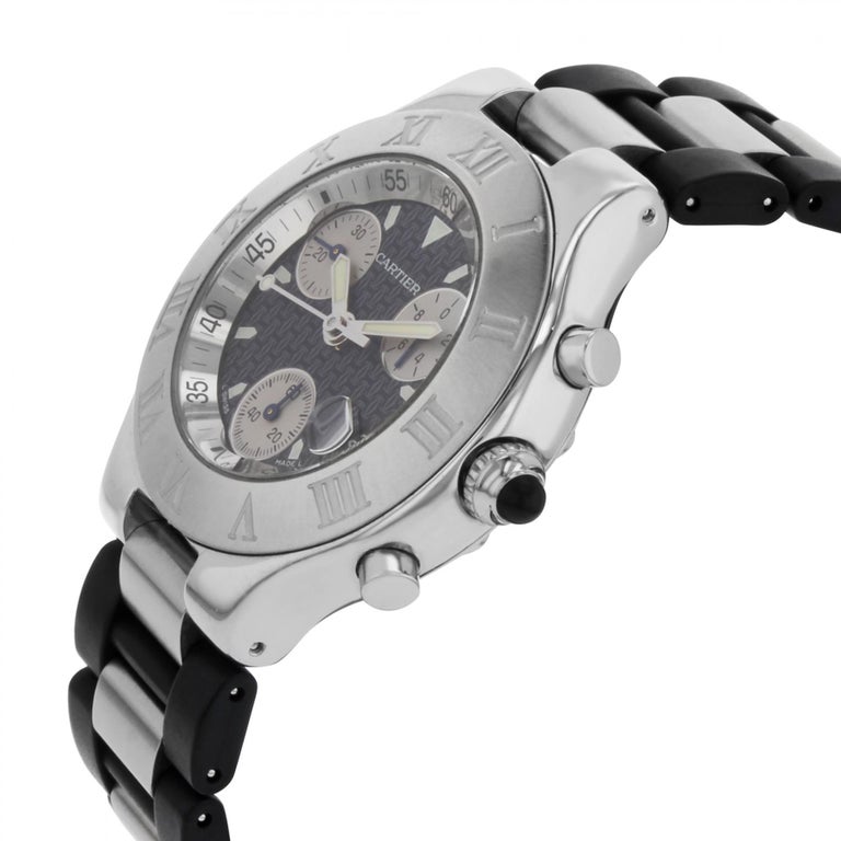Cartier Ref. 2424 Must 21 Chronograph Quartz Steel at 1stDibs | cartier ...