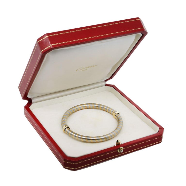 Cartier Ribbed Bangle For Sale at 1stDibs