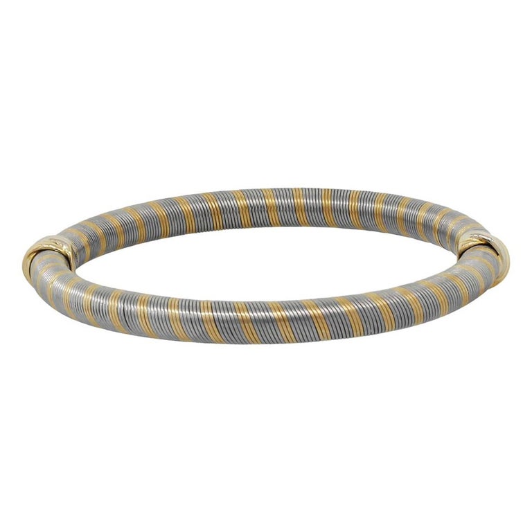 Cartier Ribbed Bangle For Sale at 1stDibs