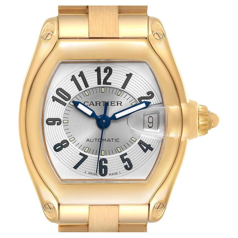 Cartier Roadster 18K Yellow Gold Large Mens Watch W62003V1 For Sale at ...