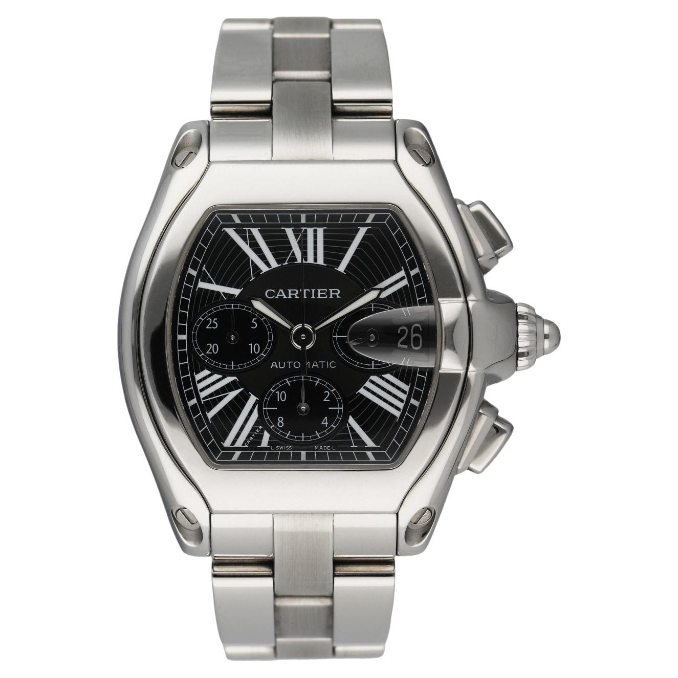 Cartier Roadster 18 Karat Yellow Gold Large Men's Watch W62005V2 Box ...