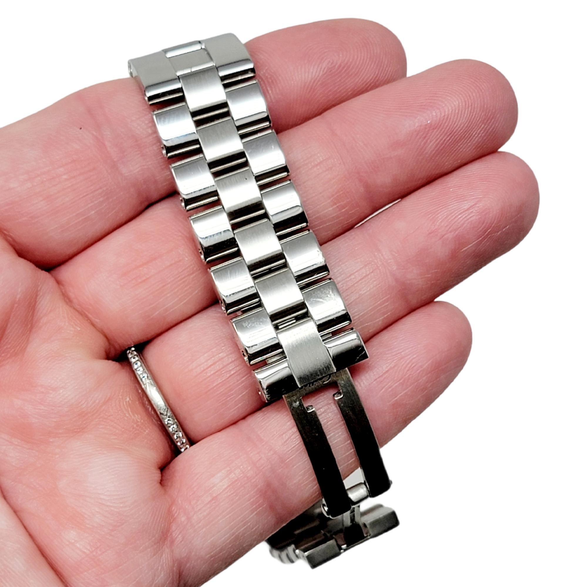 Cartier Roadster Chronograph Custom Diamond Bezel Stainless Steel Watch ...