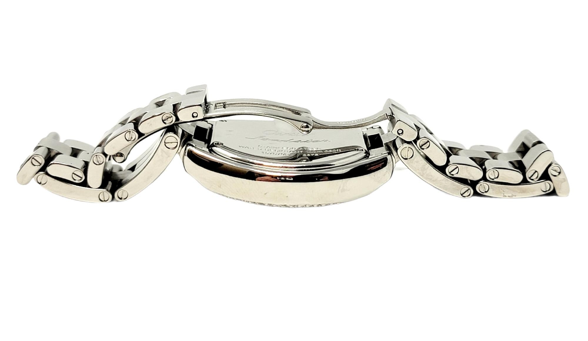 Cartier Roadster Chronograph Custom Diamond Bezel Stainless Steel Watch ...