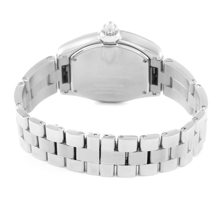 Cartier Roadster Pink Dial Steel Ladies Watch W62017V3 For Sale at 1stDibs