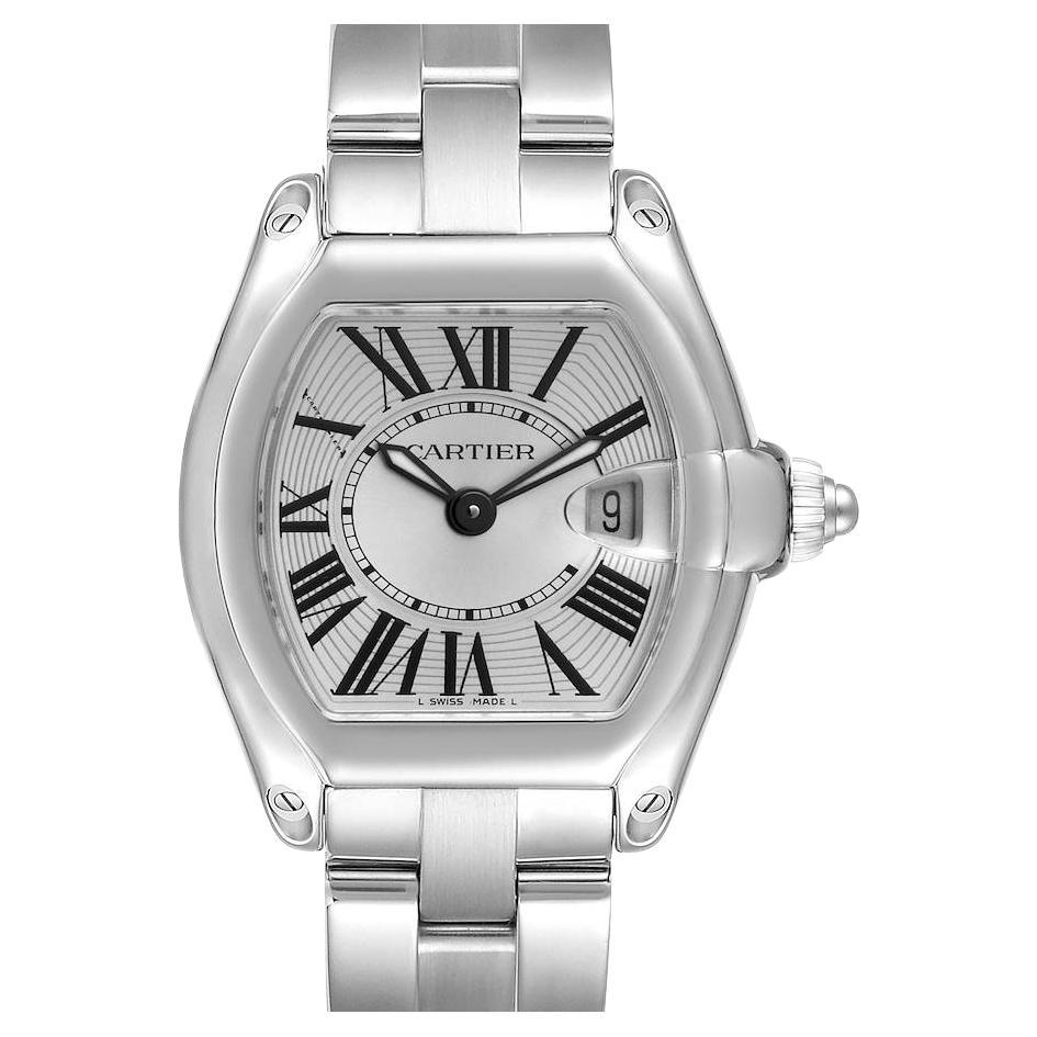 Cartier Roadster Purple Mother of Pearl Dial Steel Ladies Watch ...