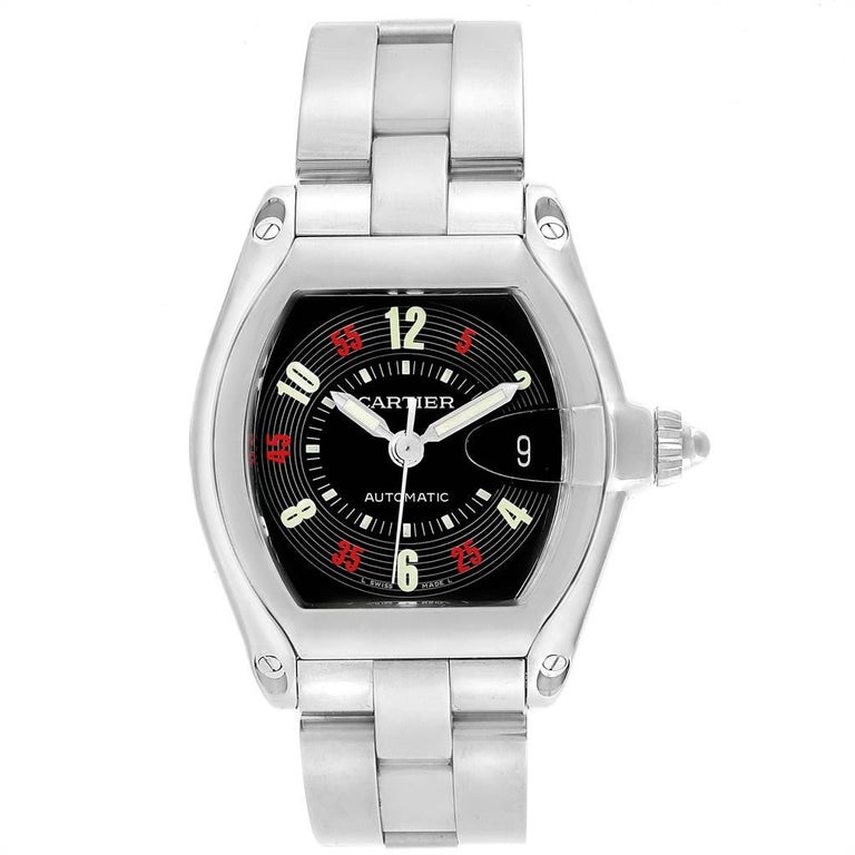 Cartier Roadster Vegas Roulette Red Green Men's Watch W62002V3 Box ...