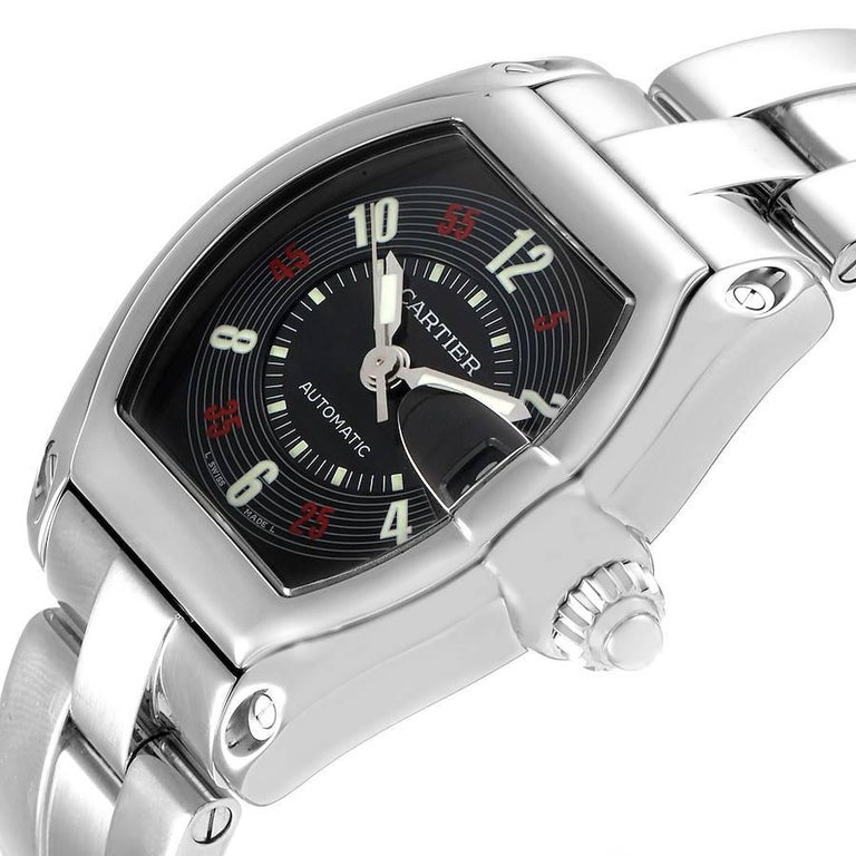 Cartier Roadster Vegas Roulette Red Green Steel Mens Watch W62002V3 For ...