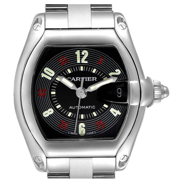Cartier Roadster Vegas Roulette Red Green Steel Mens Watch W62002V3 For ...