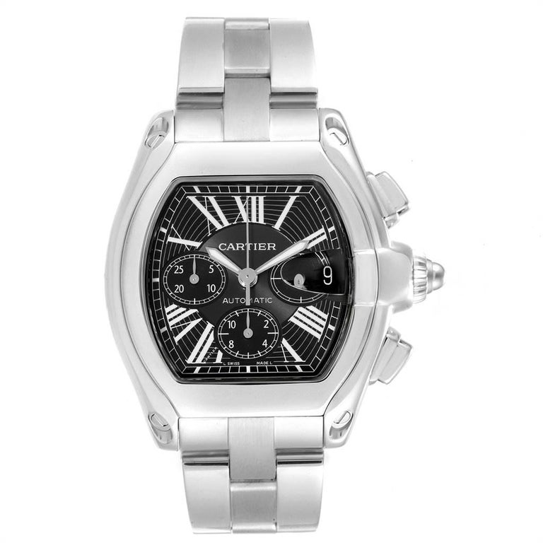 Cartier Roadster XL Chrono Black Dial Automatic Men's Watch W62020X6 ...
