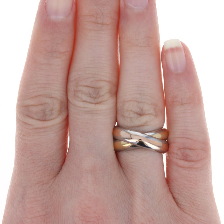 Cartier Rolling Ring Yellow Gold and Stainless Steel, 18 Karat Band at ...