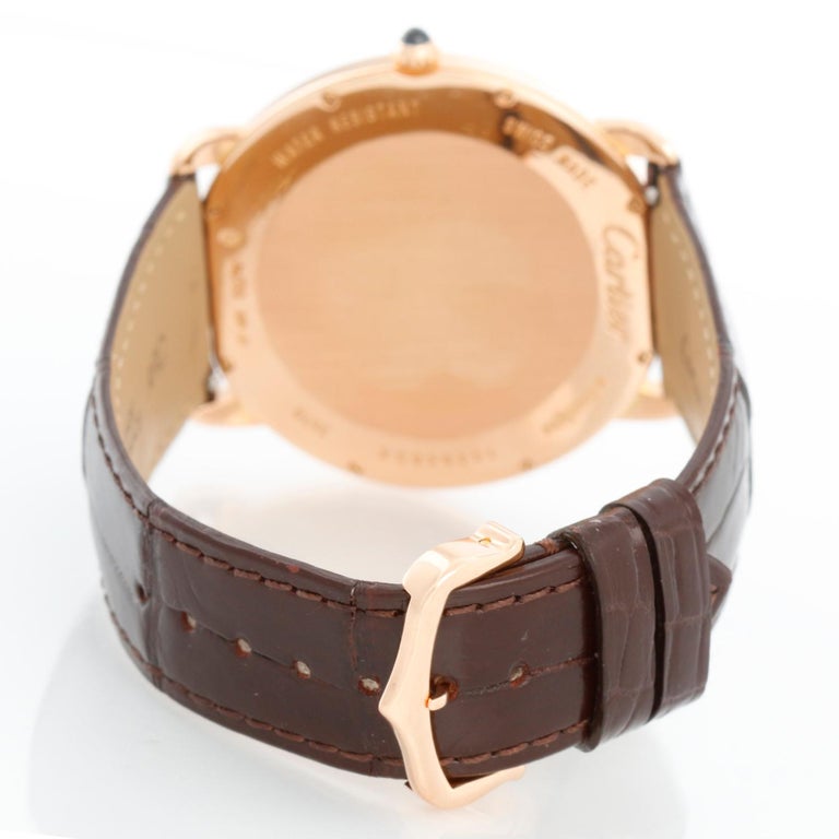 Cartier Ronde Louis Men's 18K Rose Gold Quartz Watch W6801004 For Sale ...