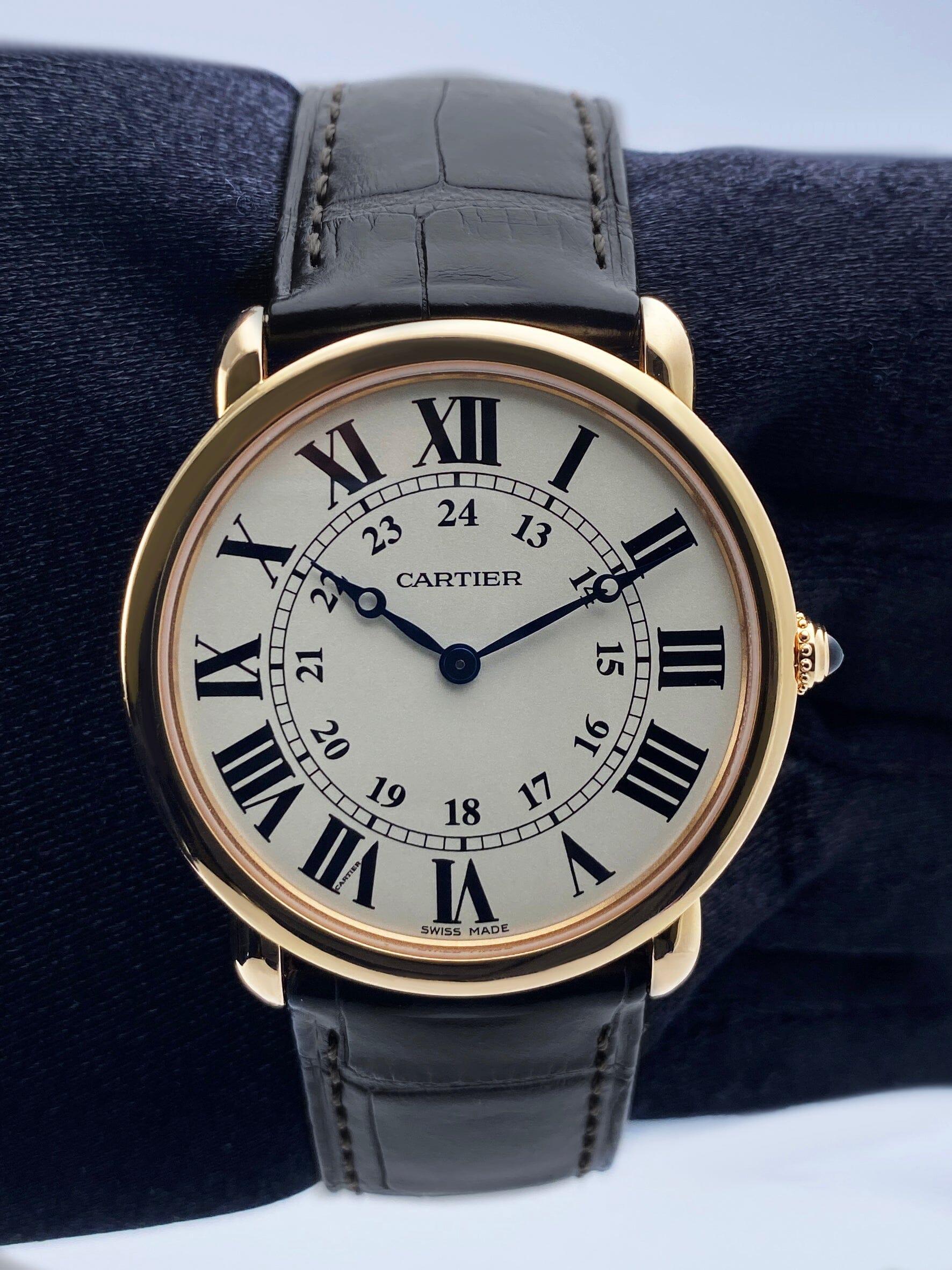 Cartier Ronde Louis W6800251 18k Rose Gold Watch For Sale at 1stDibs