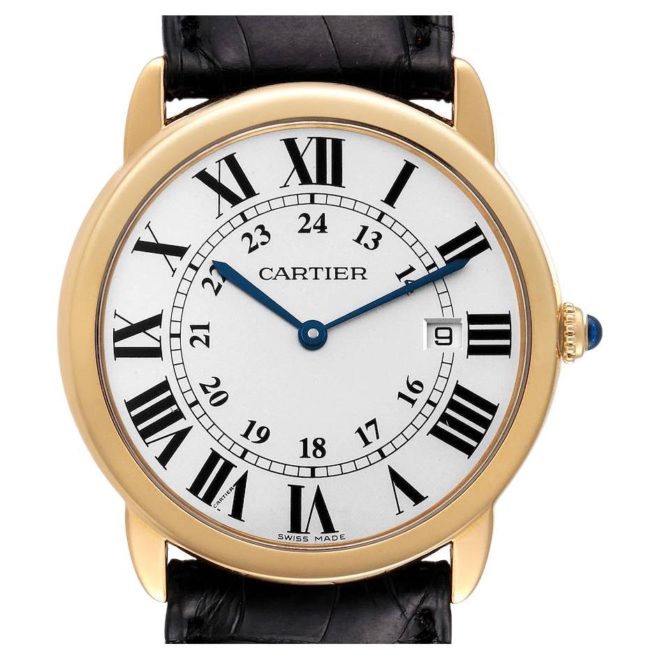 Cartier Yellow Gold Ronde Solo Mechanical Manual Wind Wristwatch at 1stDibs
