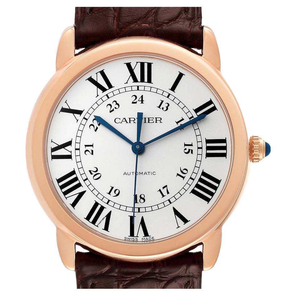 Cartier Men's Ronde Croisiere Automatic Rose Gold Gray Dial Watch ...