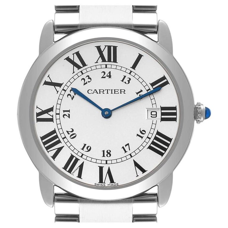 Cartier Ronde Solo Large 36mm Stainless Steel Mens Watch W6701005 For ...