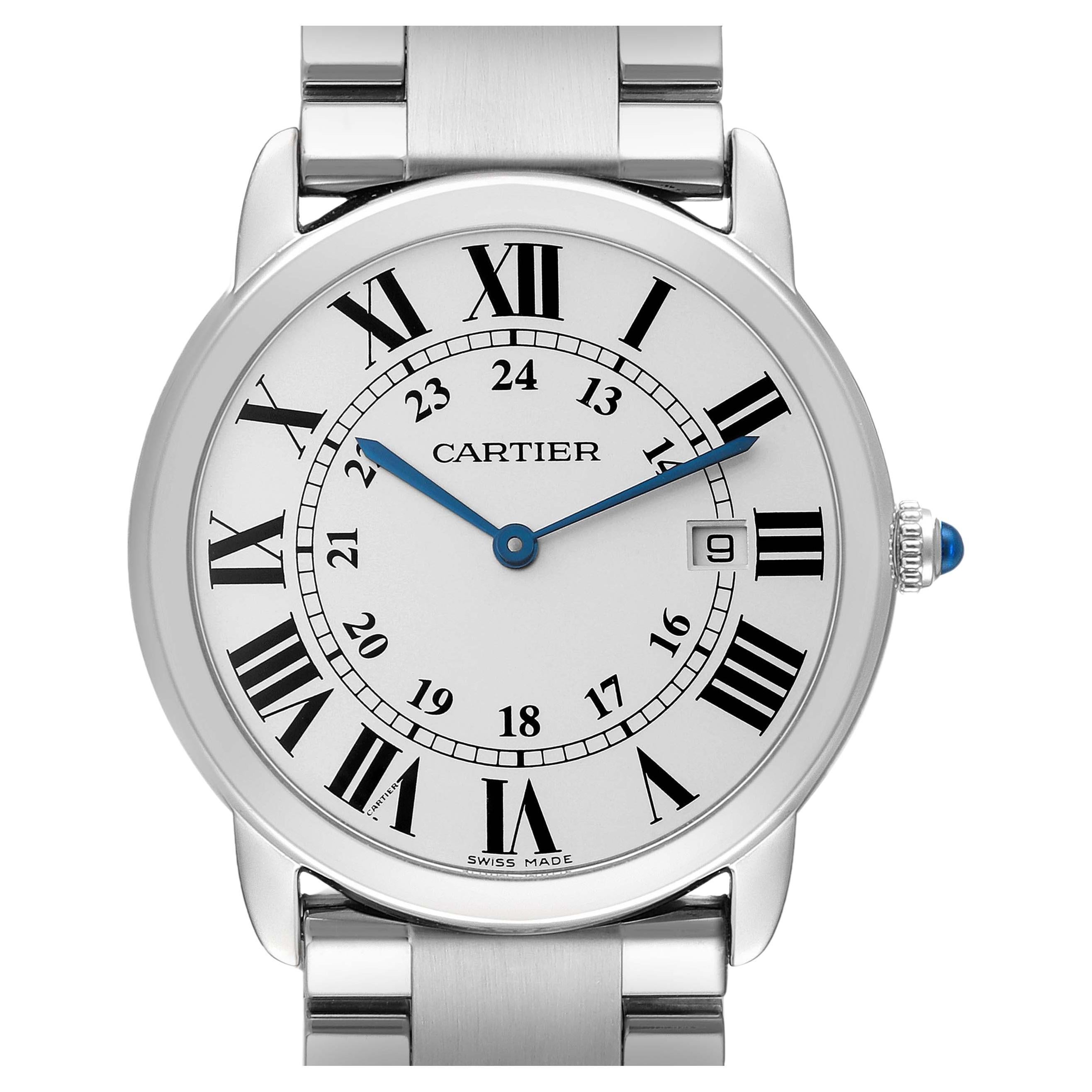 Cartier Ronde Solo Large 36mm Steel Mens Watch W6701005 at 1stDibs