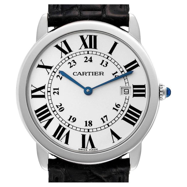 Cartier Ronde Solo Large Silver Dial Steel Mens Watch W6700255 For Sale ...