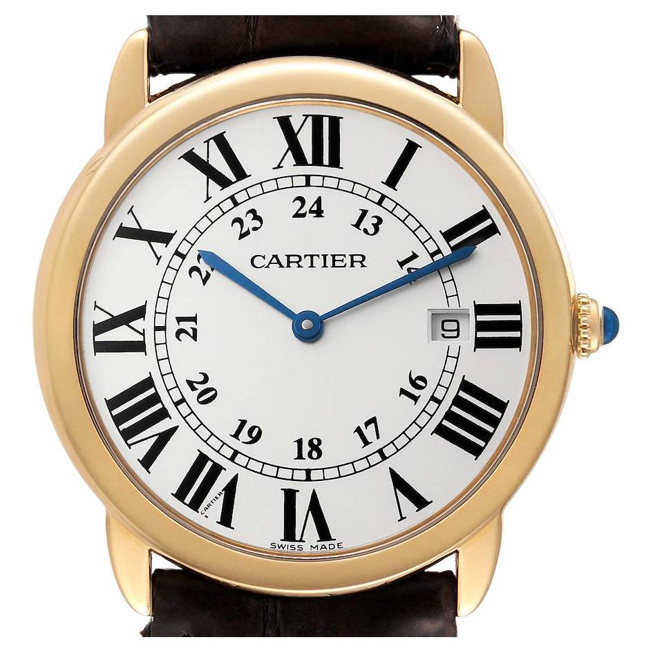 Cartier Ronde Solo Large Yellow Gold Steel Unisex Watch W6700455 Box ...
