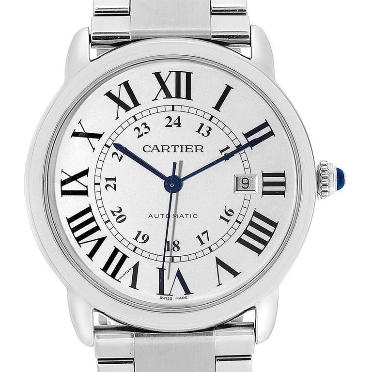 Cartier Ronde Solo XL Automatic Steel Men's Watch W6701011 For Sale at ...