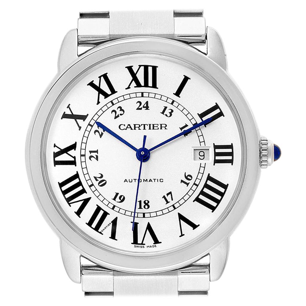 Cartier Ronde Solo XL Automatic Steel Men's Watch W6701011 For Sale at ...