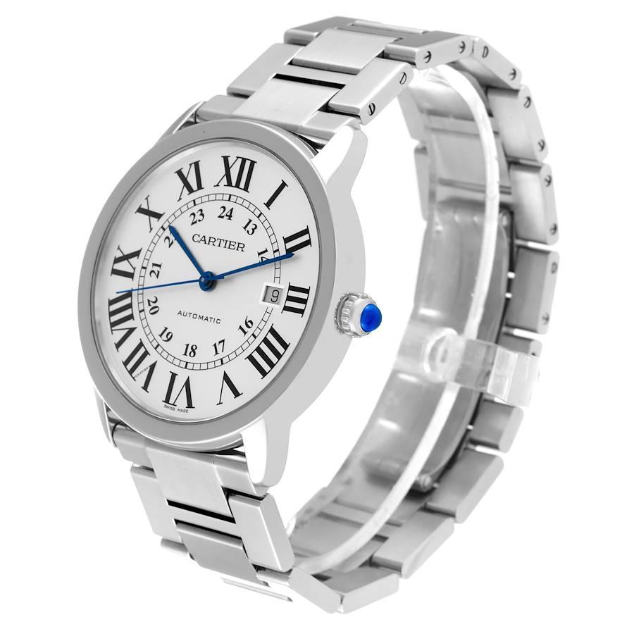 Cartier Ronde Solo XL Silver Dial Automatic Mens Watch W6701011 Box ...