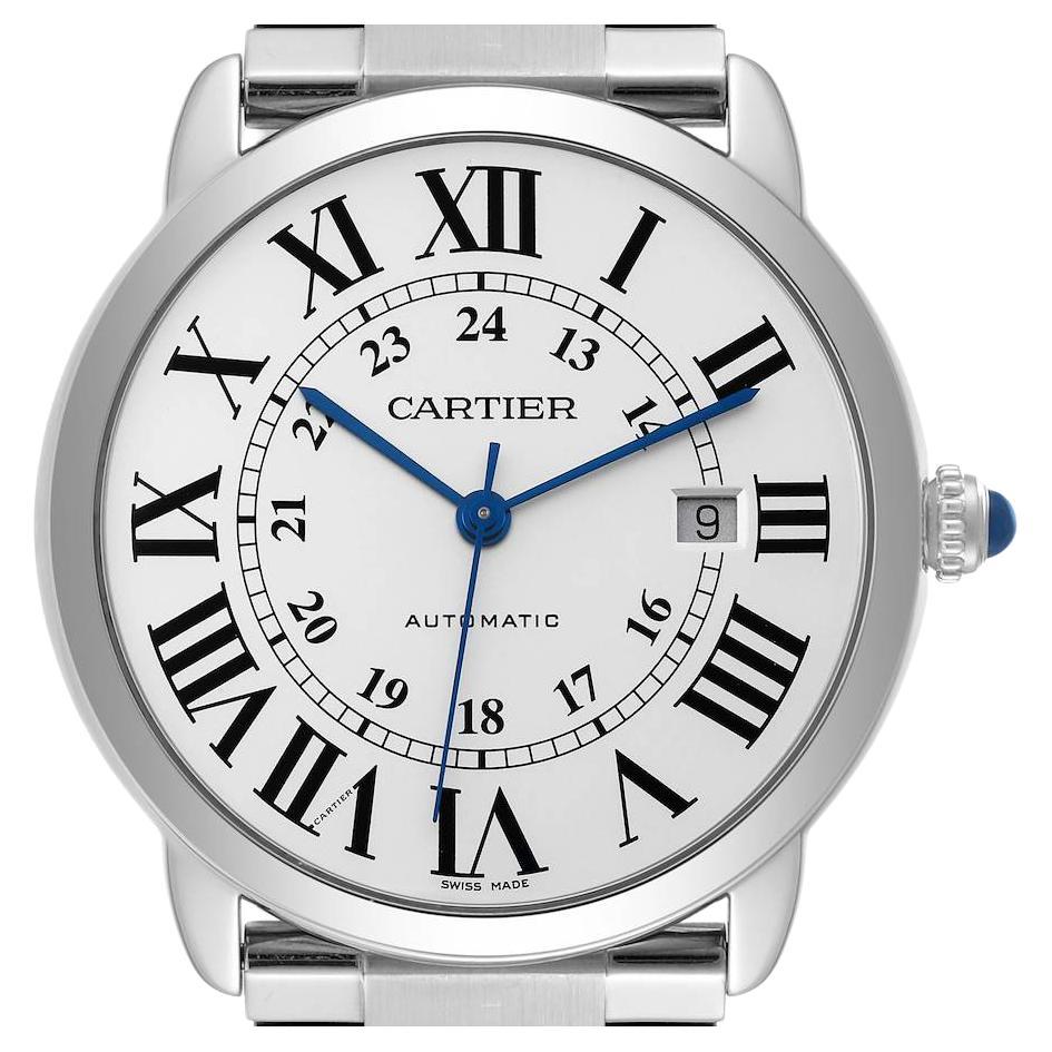 Cartier Ronde Solo XL Silver Dial Automatic Mens Watch W6701011 Box ...