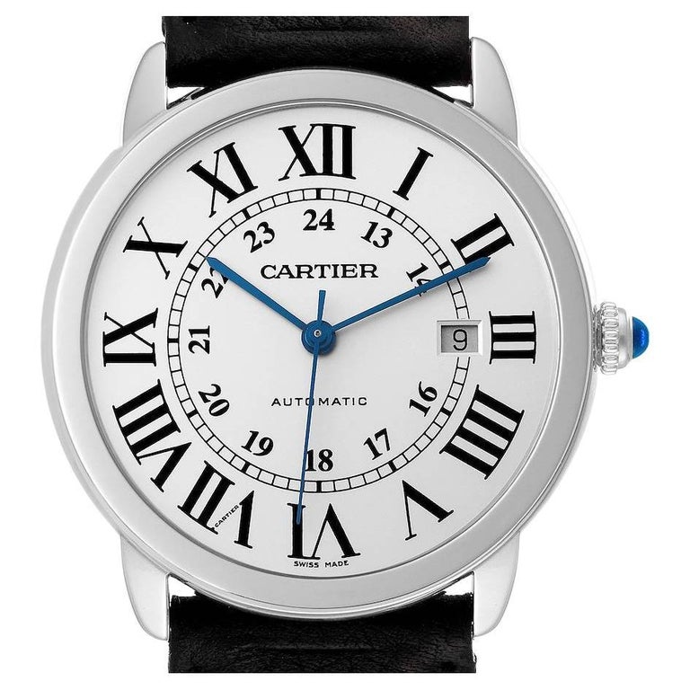 Cartier Ronde Solo XL Silver Dial Automatic Steel Watch W6701011 Box ...