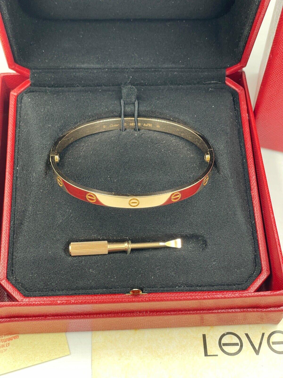 Cartier Rose Gold Love Bracelet Largest Size 21 at 1stDibs | cartier ...
