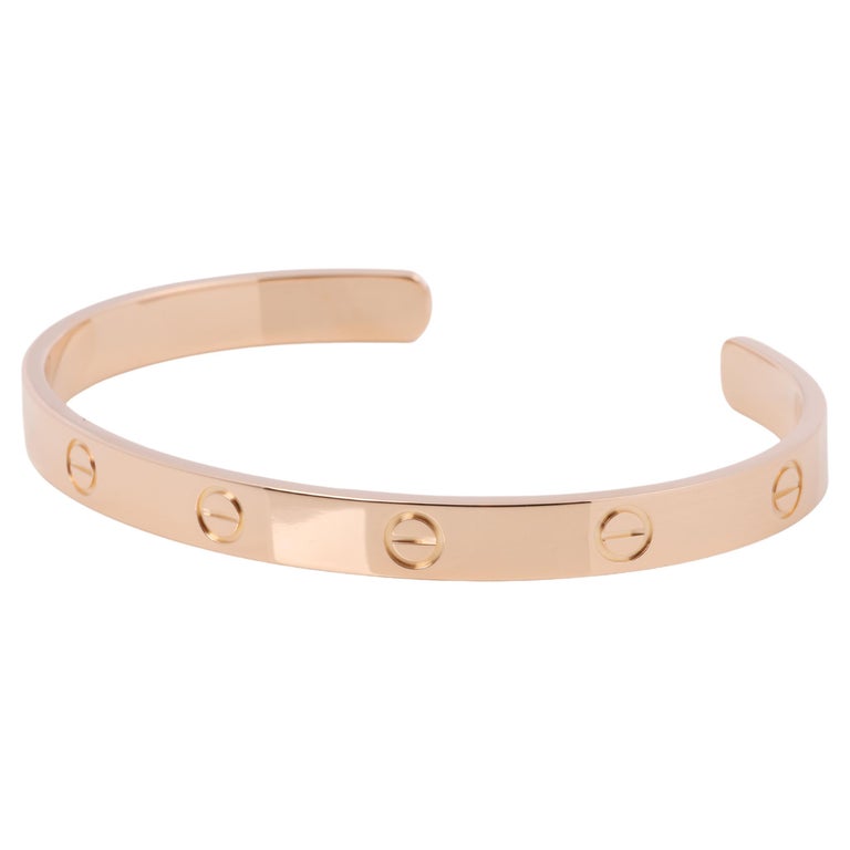Cartier Rose Gold Love Cuff Bangle at 1stDibs