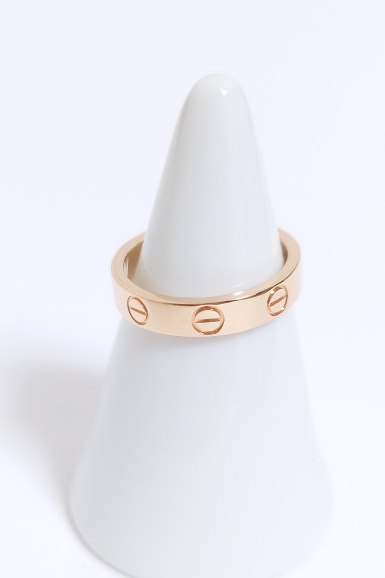 Cartier Rose Gold Love Wedding Band Ring 18KPG AU750 US4.75 For Sale at ...